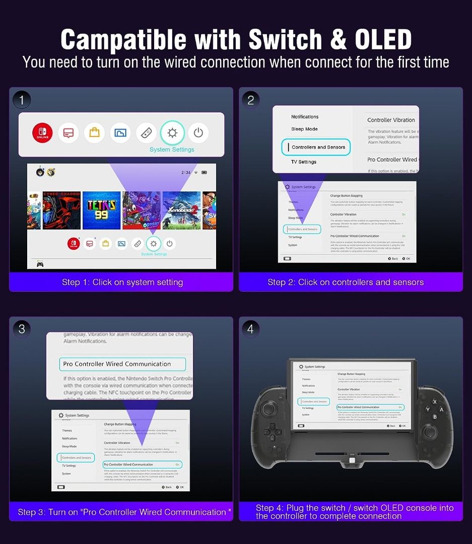 DOBE Switch Handheld Controller Compatible with Nintendo Switch/Switch OLED, Video Gaming ...