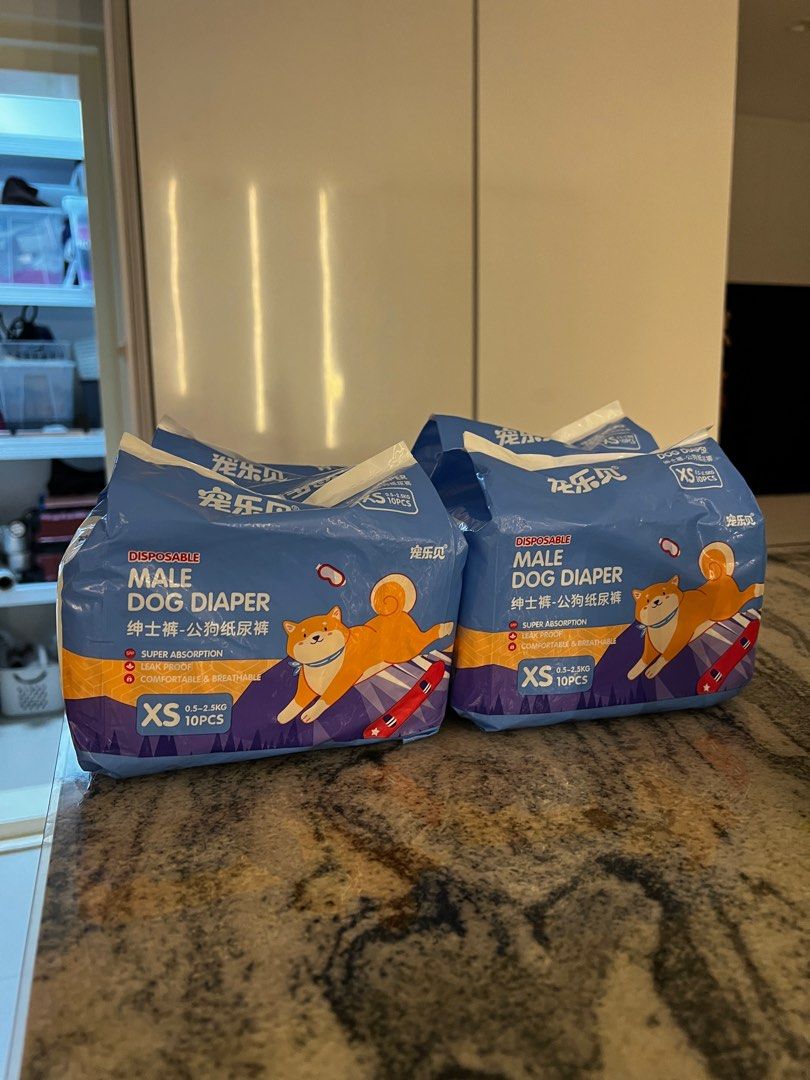 Doggy diapers XS, Pet Supplies, Homes & Other Pet Accessories on Carousell