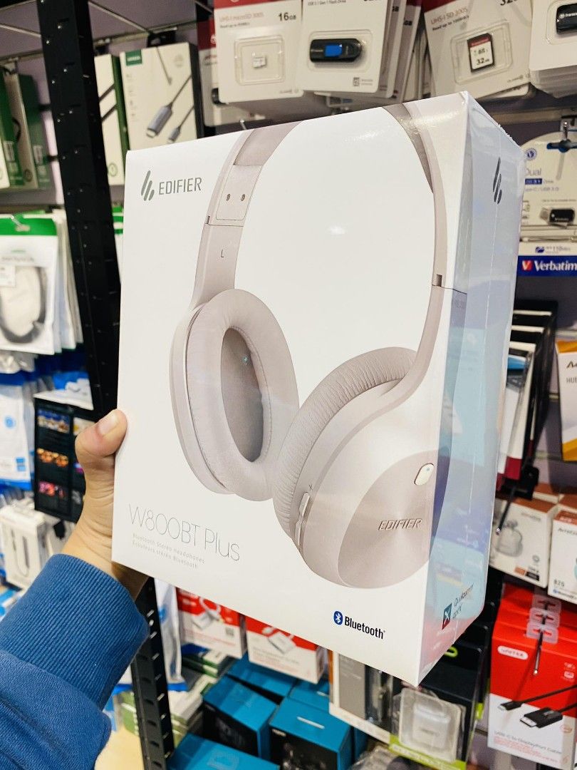 Edifier W800BT Plus Wireless Bluetooth Stereo Headphones White, Audio ...