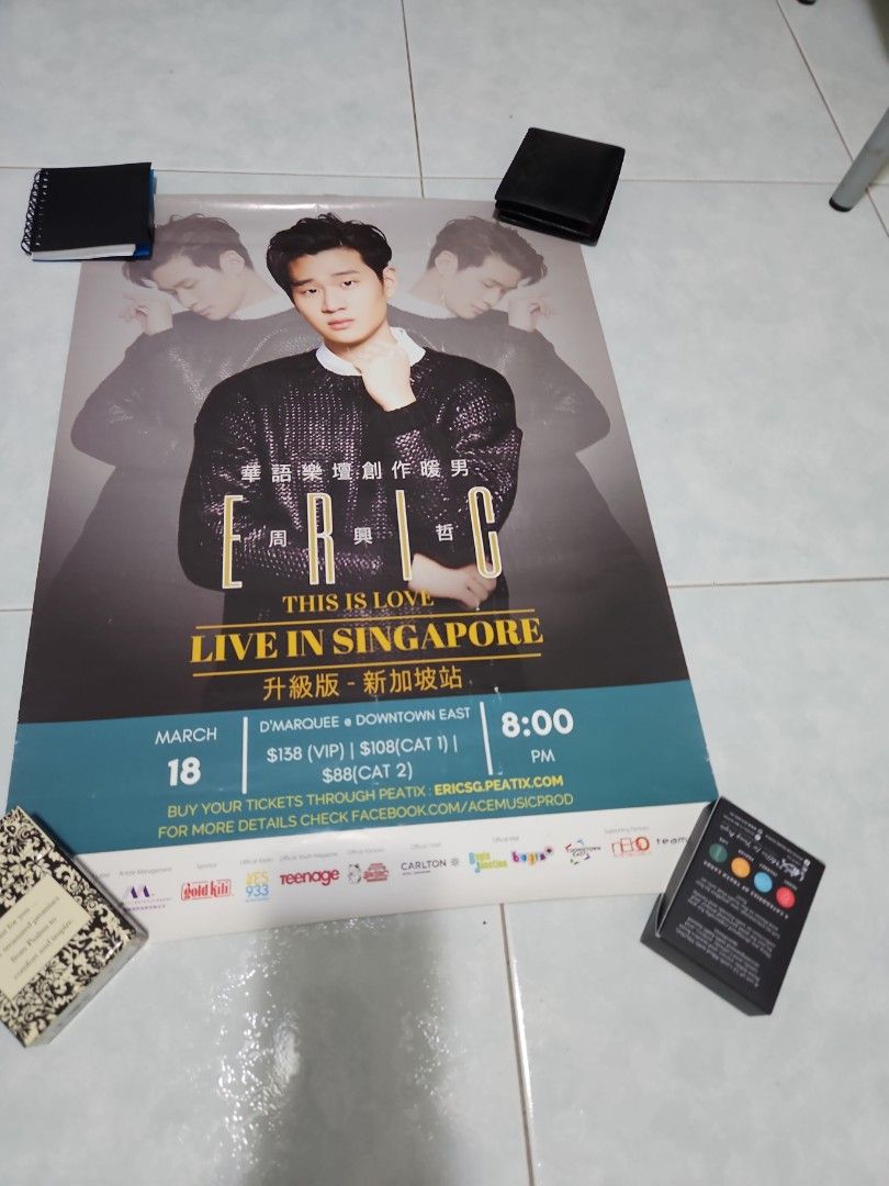 Eric chou singapore concert poster (limited edition), Hobbies & Toys ...