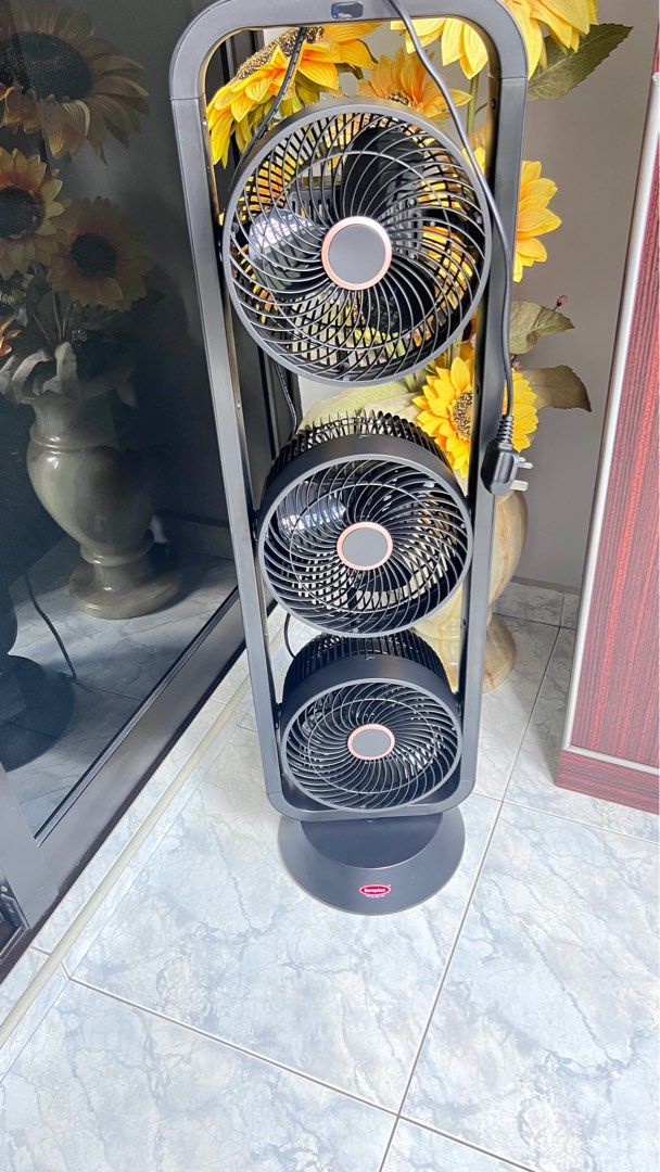 EUROPACE 9” TRIO TURBO OSCILLATING FAN Model: EQQ7931S, Furniture ...