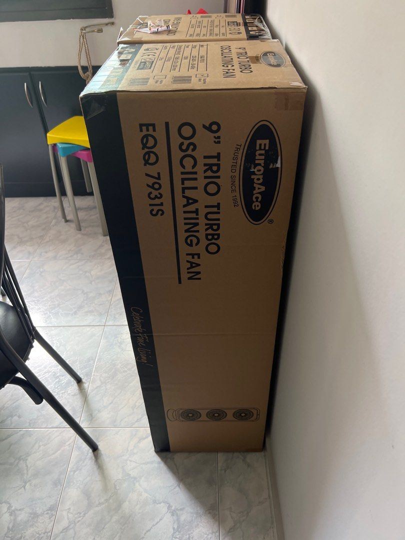 EUROPACE 9” TRIO TURBO OSCILLATING FAN Model: EQQ7931S, Furniture ...