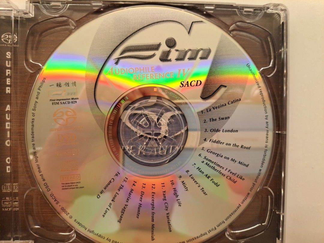 FIM SACD 029 - Audiophile Reference IV - SACD Hybrid, DSD, HDCD, Hobbies & Toys, Music & Media ...