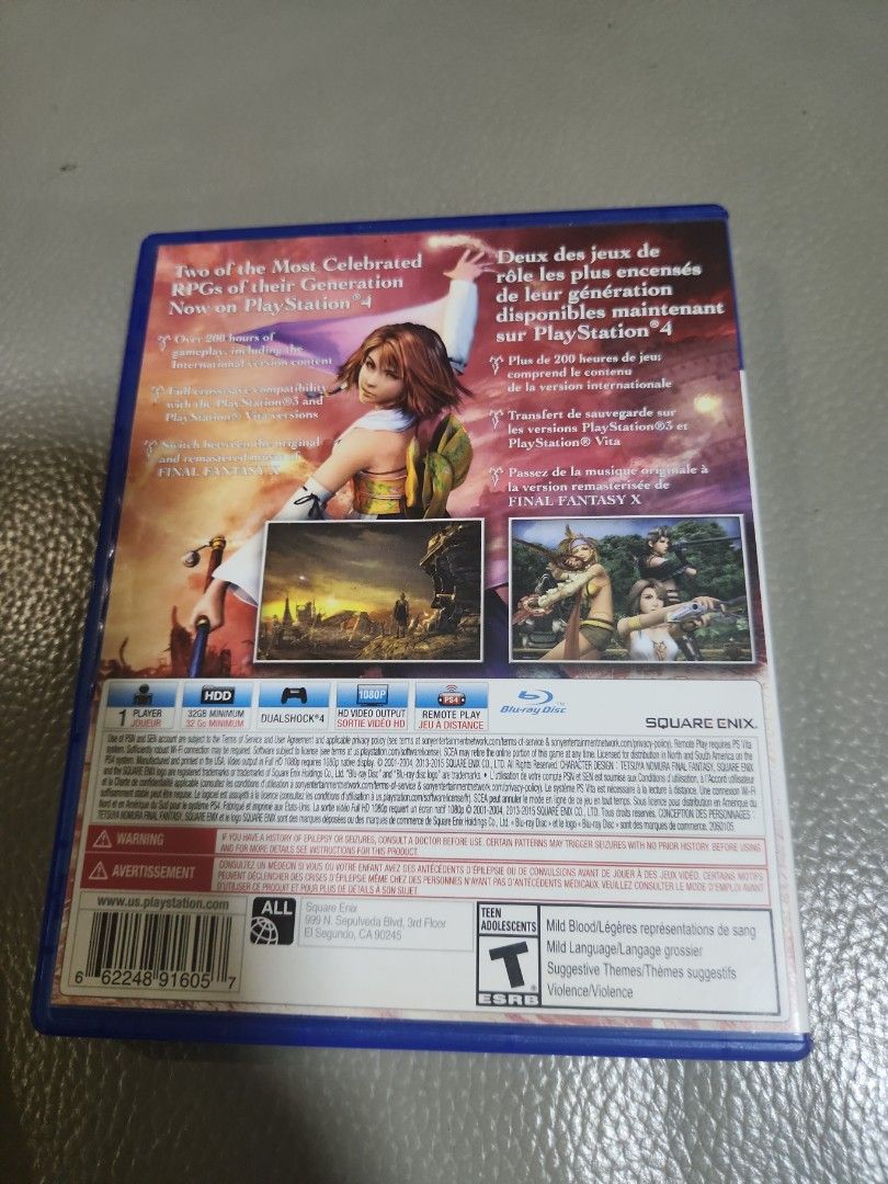 Final Fantasy X ps4 disc, Video Gaming, Video Games, PlayStation on ...