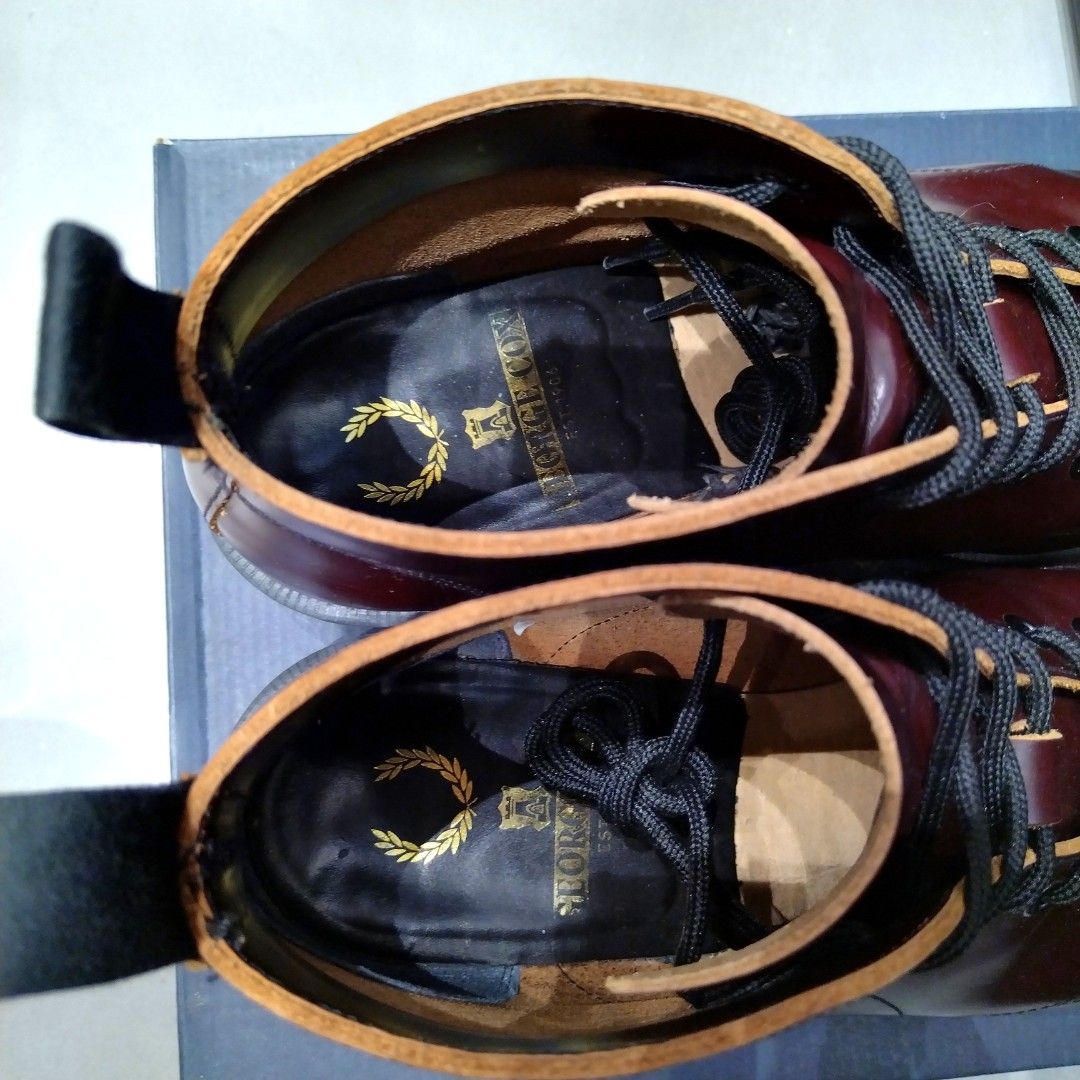 Fred Perry x George Cox Leather Monkey Boot Oxblood, Men's Fashion ...