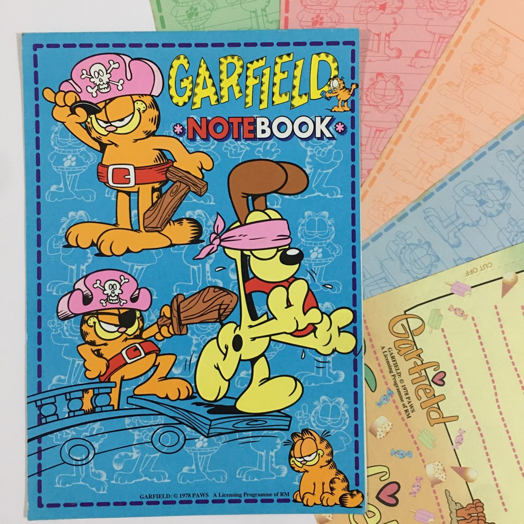 1978 garfield cat letter sheets 加菲貓信紙 Garfield letter sheets Garfield ...