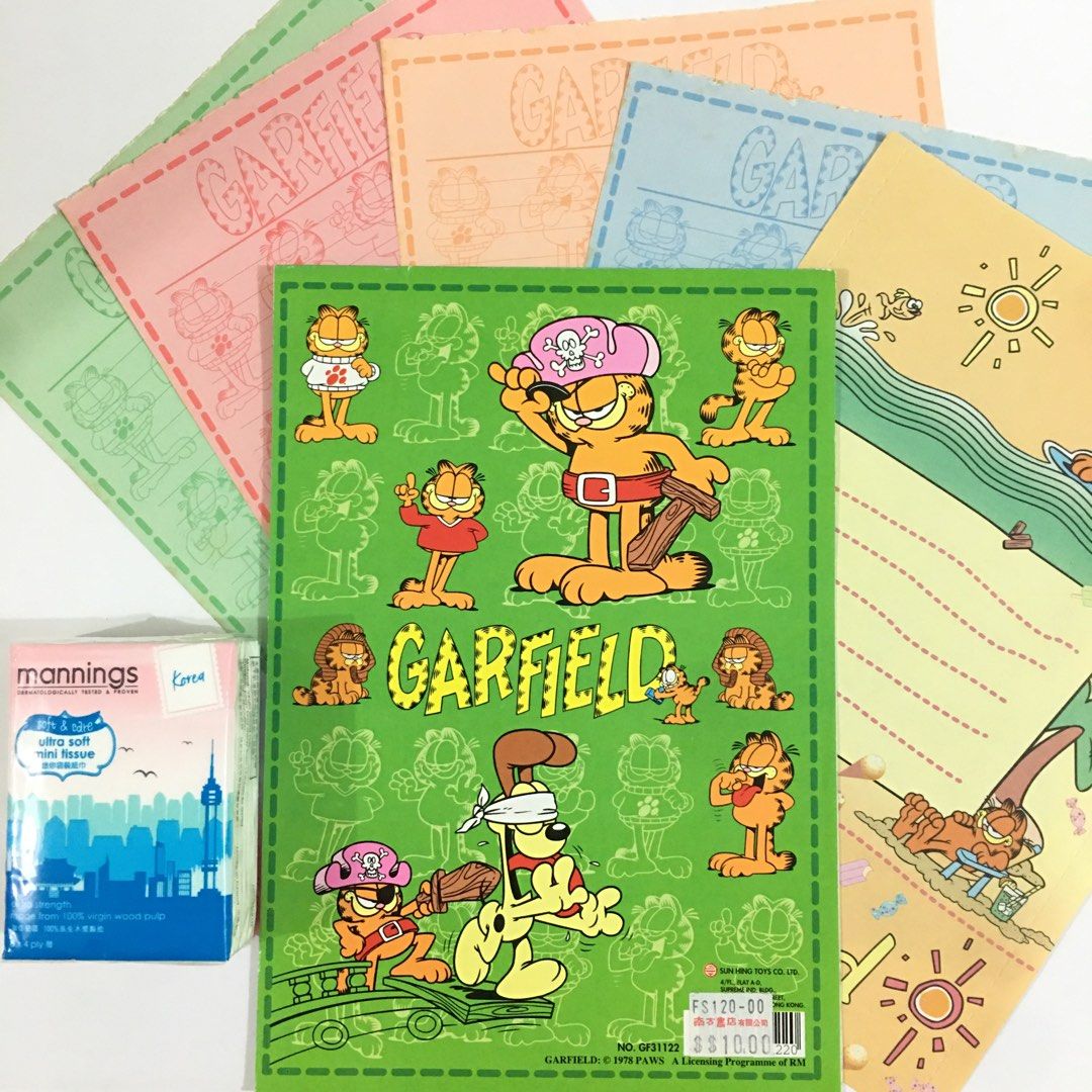 1978 garfield cat letter sheets 加菲貓信紙 Garfield letter sheets Garfield ...