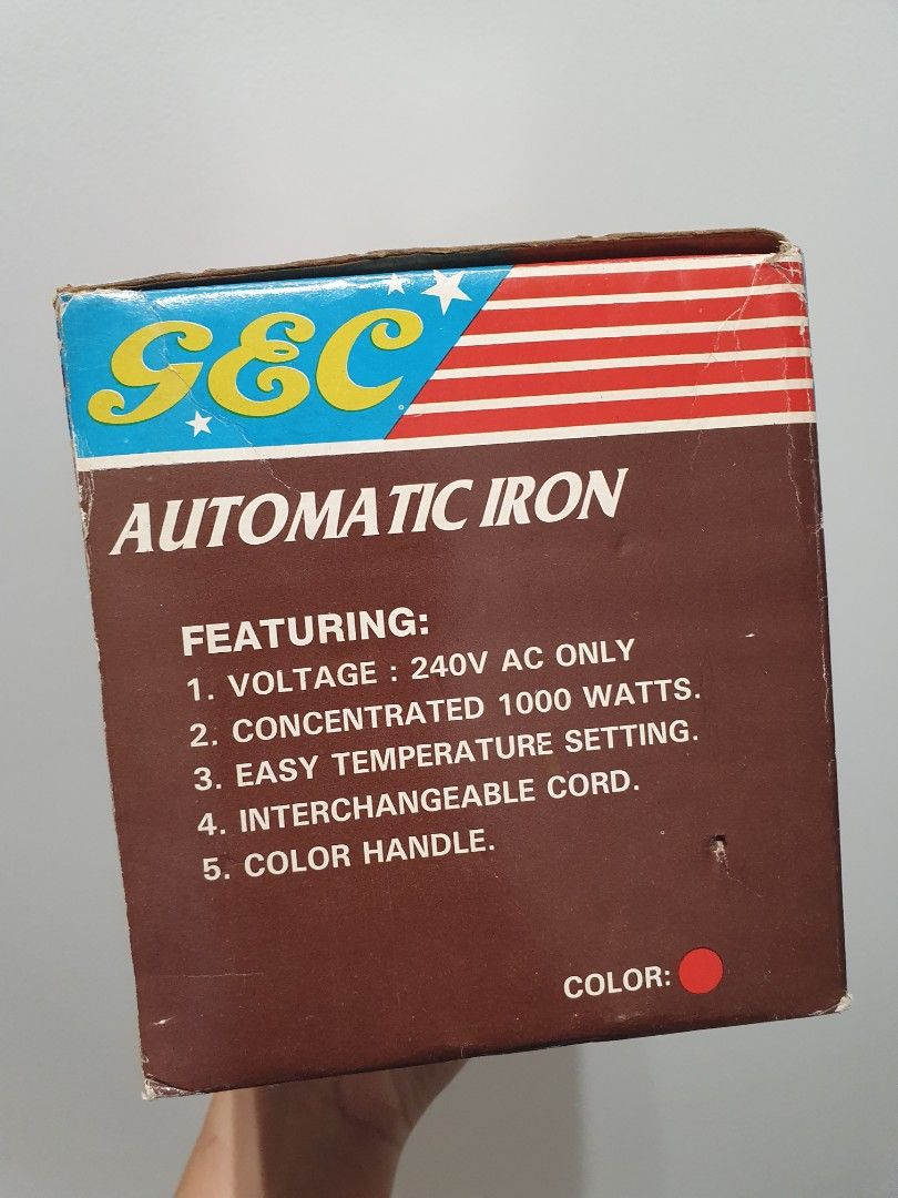 GEC vintage iron GEC-1000, TV & Home Appliances, Irons & Steamers on Carousell