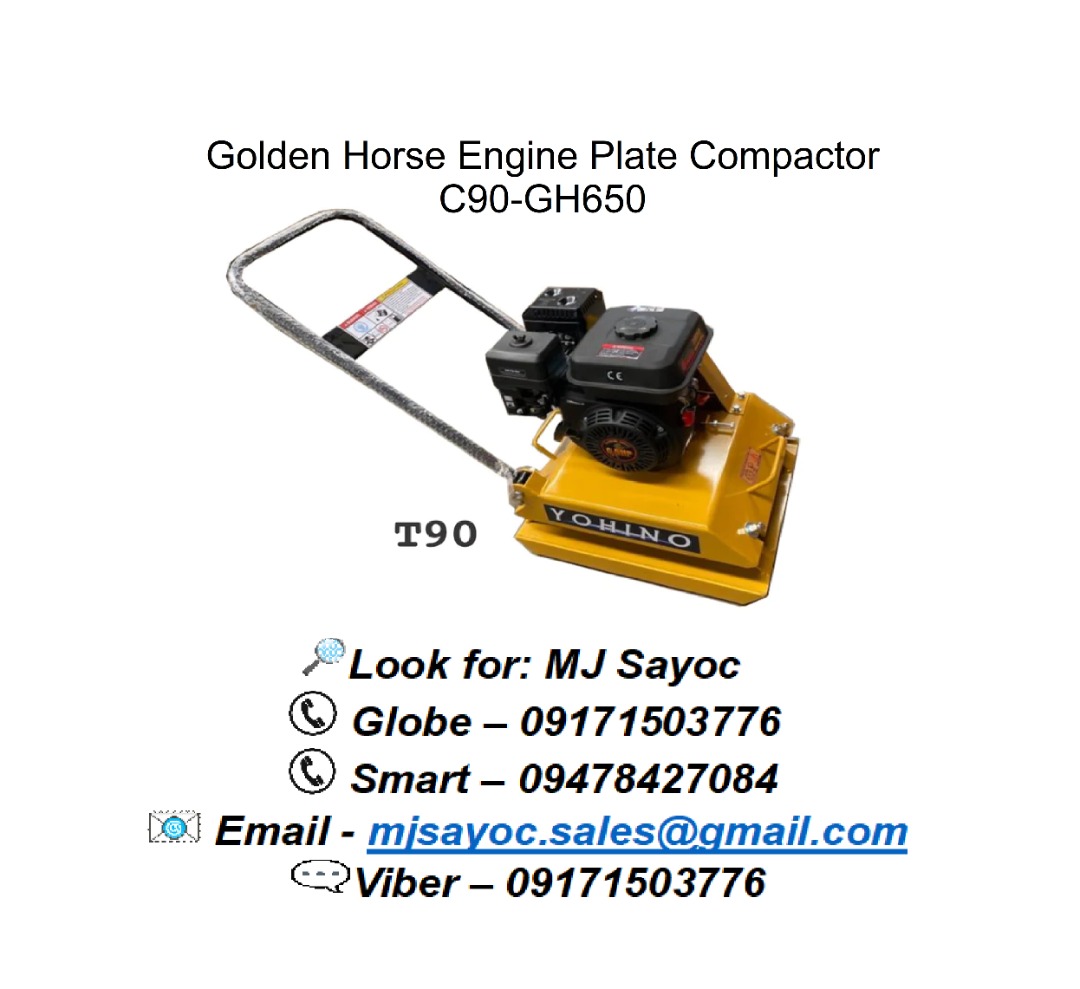 Golden Horse Engine Plate Compactor C90-GH650, Commercial & Industrial ...
