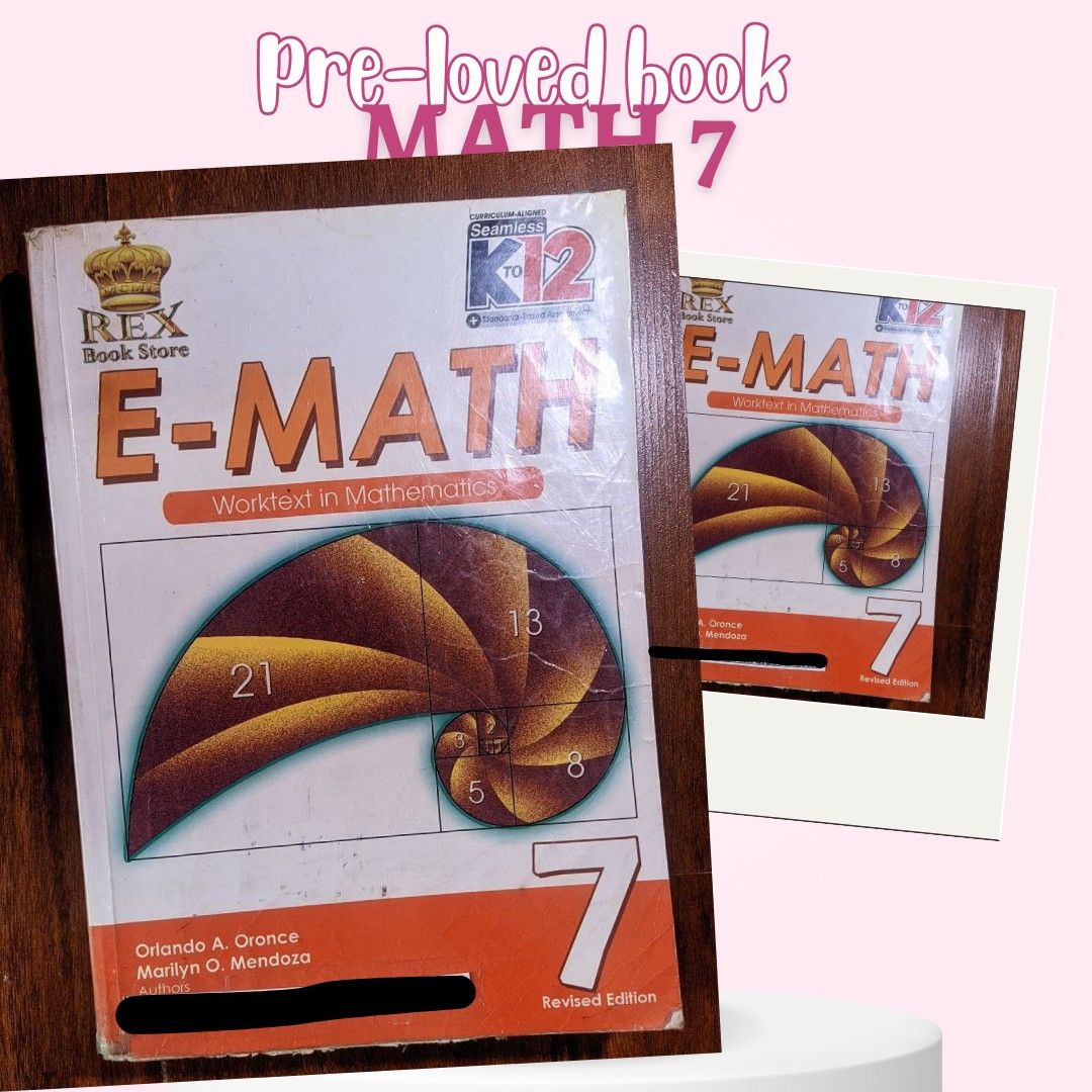 Grade 7 School Books - Pluma Filipino - E-Math - Kayamanan - English ...