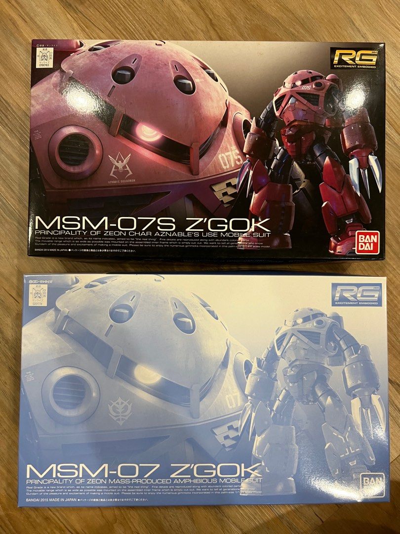 Gundam Bandai RG MSM-07S Z’GOK Char Custom & P Bandai MSM-07 Z’GOK Mass ...