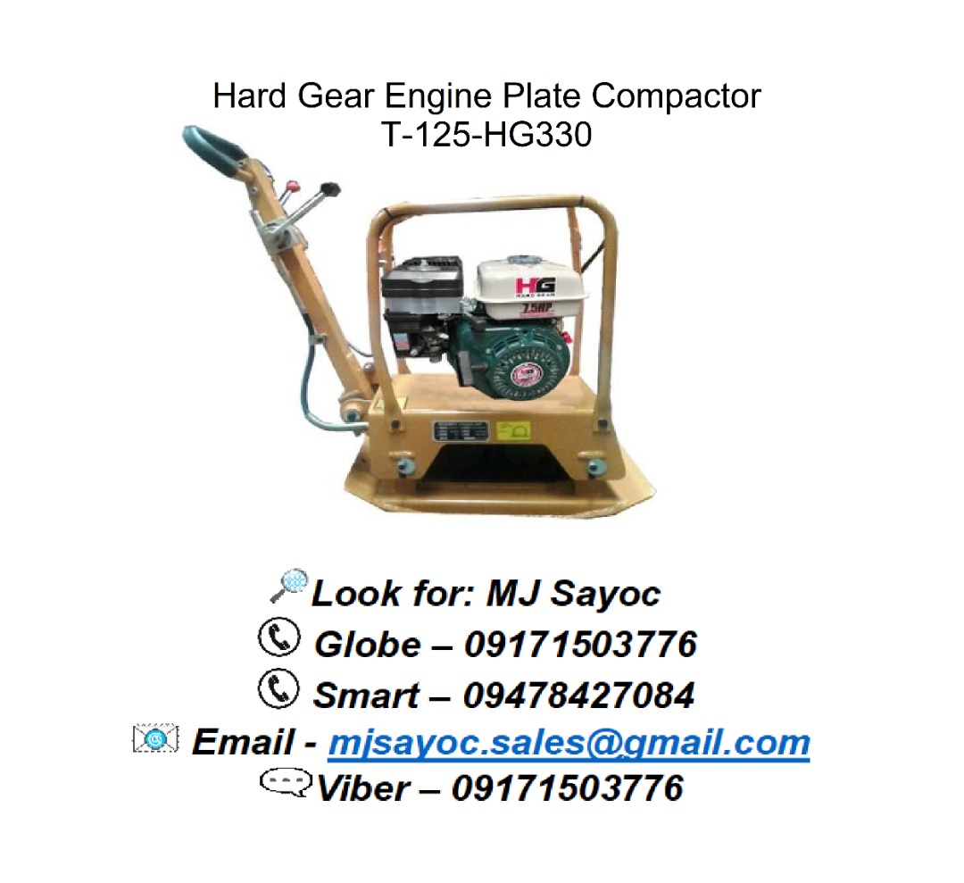 Hard Gear Engine Plate Compactor T-125-HG330 on Carousell