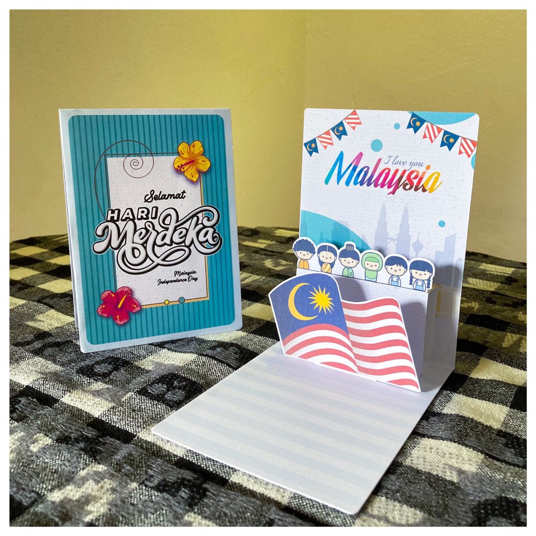 Hari Merdeka Malaysia Pop Up Greeting Card, Hobbies & Toys, Stationery ...