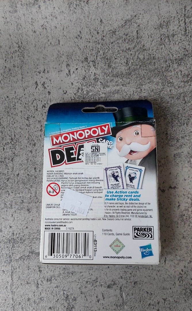 HASBRO GAMING monopoly deal card game ORIGINAL, Toys & Collectibles ...