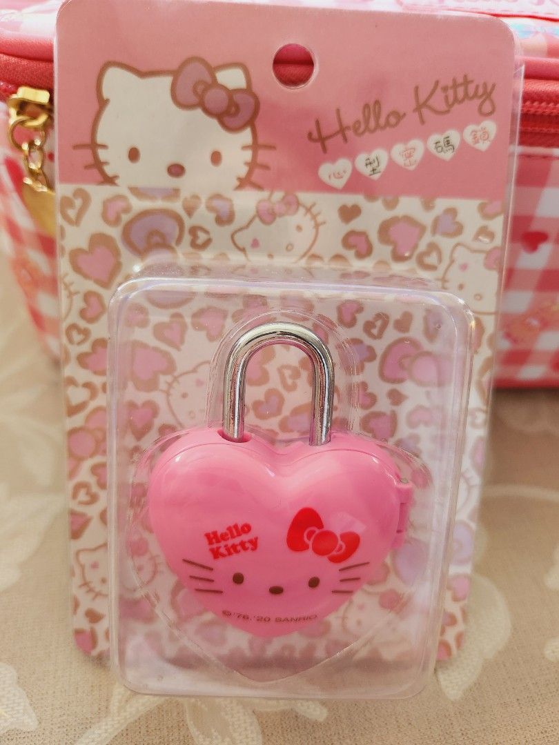 Hello Kitty Pink Heart Digital Lock - Authentic, Hobbies & Toys, Travel ...