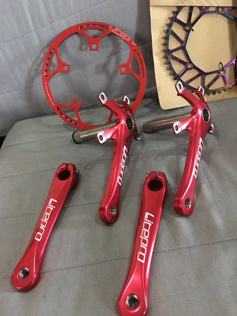 Hollow tech crankset litepro, Sports Equipment, Bicycles & Parts, Parts ...