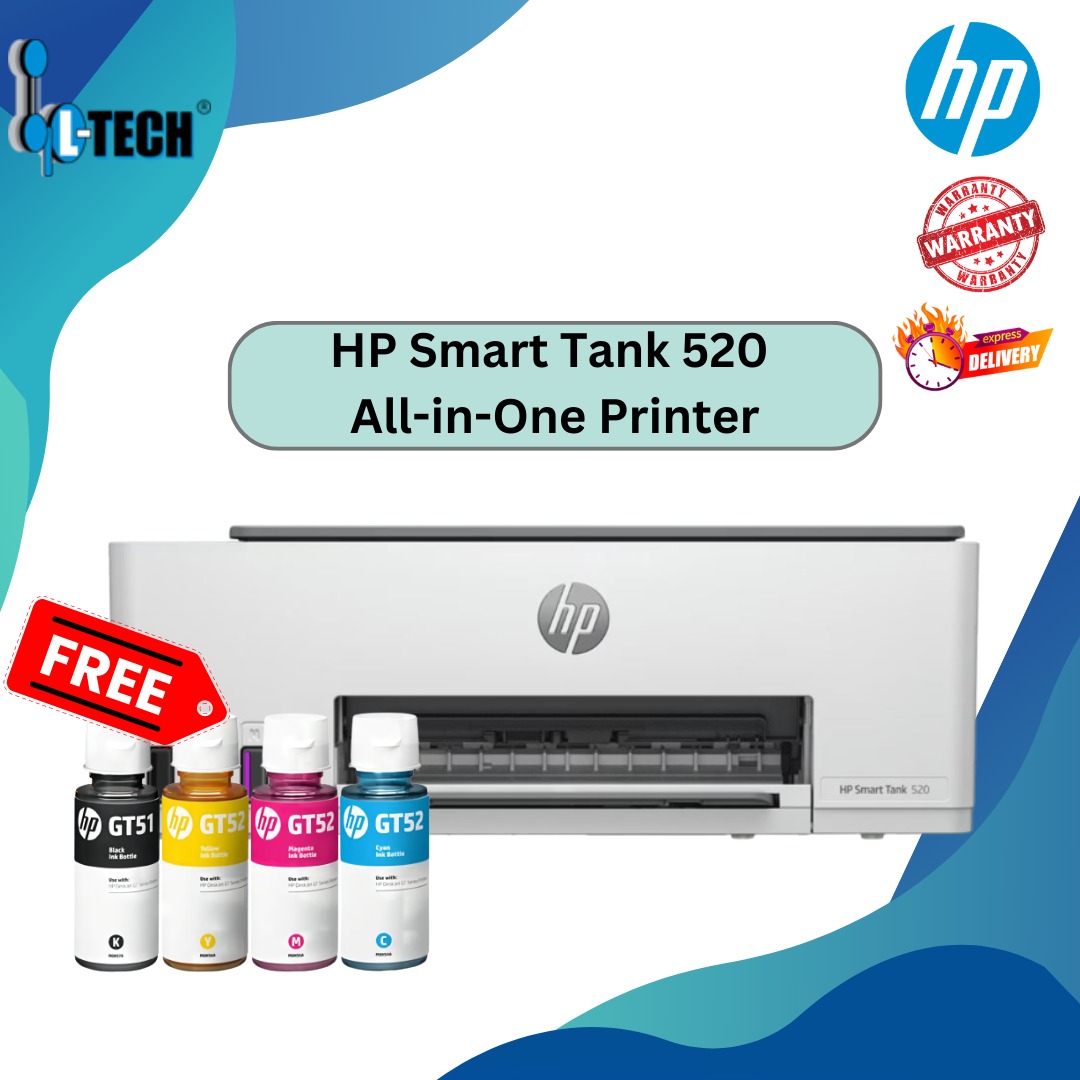 HP SMART TANK 520 ALL IN ONE PRINTER, Computers & Tech, Printers ...