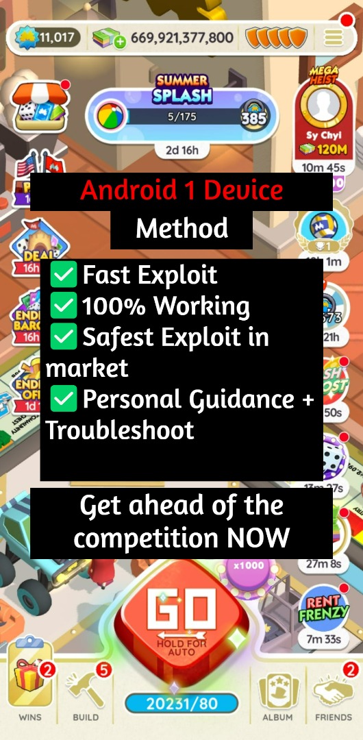 *LEHLONG* Monopoly Go iOS/Android 1 Device Method, Hobbies & Toys, Toys & Games on Carousell