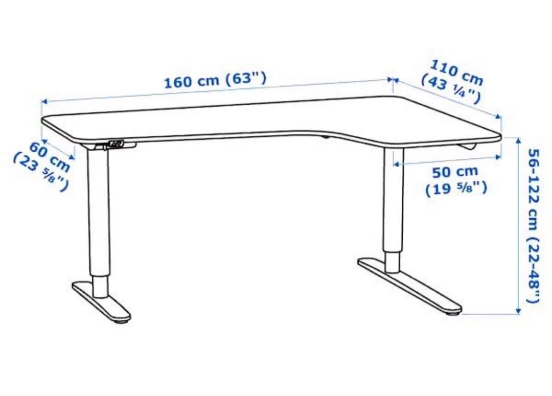 IKEA BEKANT Corner Desk Right (price including delivery), Furniture ...