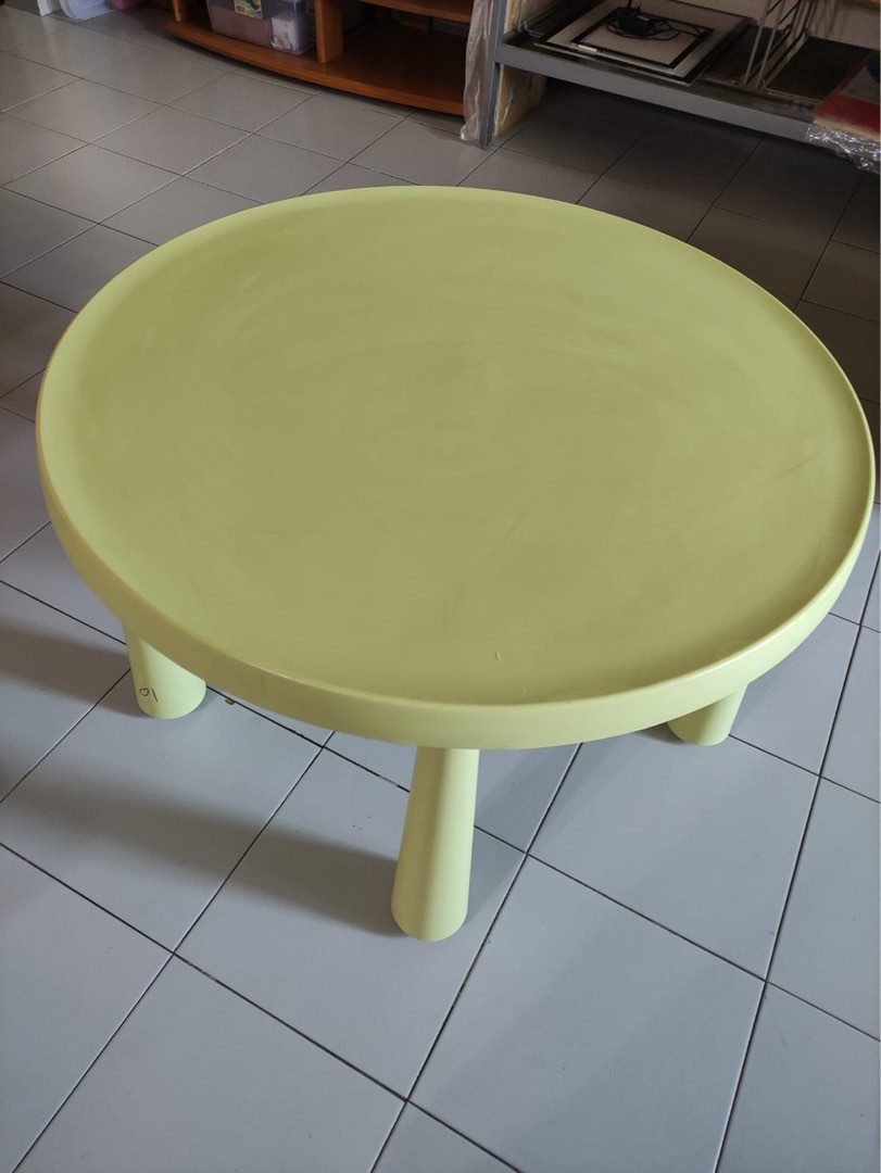 Ikea mammut table light green, Furniture & Home Living, Furniture ...