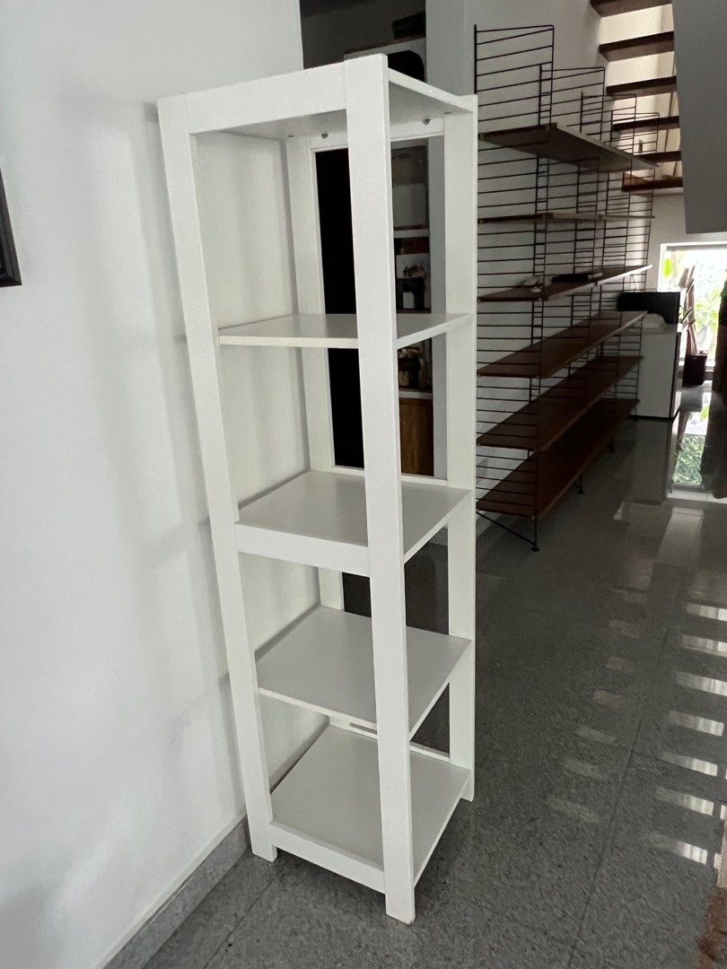Ikea white shelf unit (150cm tall), Furniture & Home Living, Furniture ...