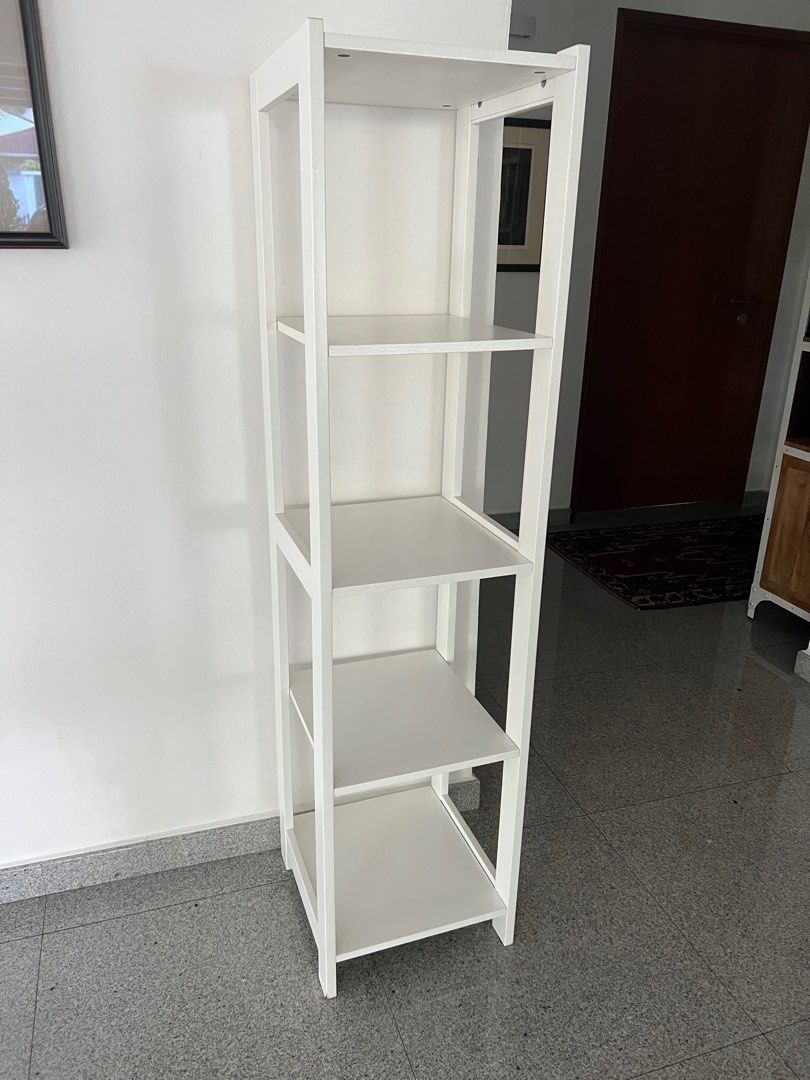 Ikea white shelf unit (150cm tall), Furniture & Home Living, Furniture ...