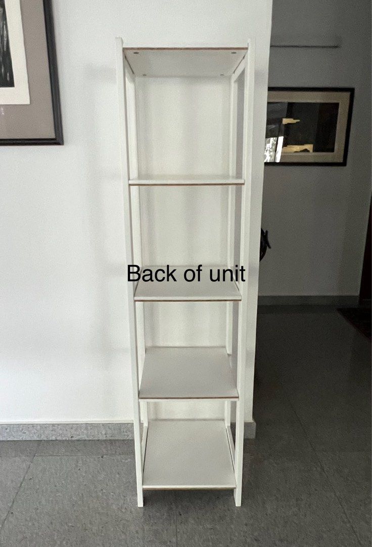 Ikea white shelf unit (150cm tall), Furniture & Home Living, Furniture ...