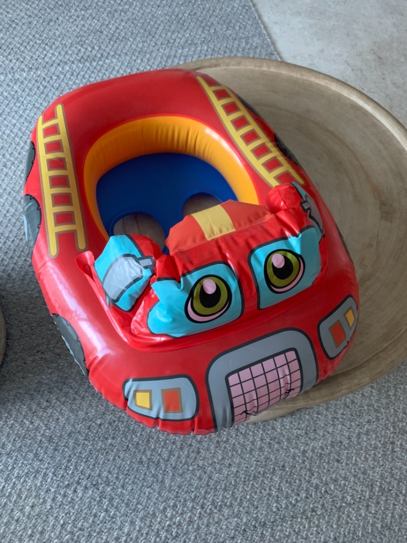 Intex Fire truck floatie, Babies & Kids, Infant Playtime on Carousell
