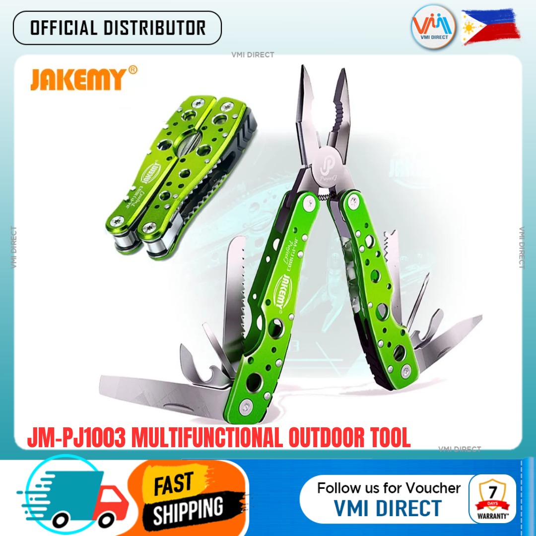 JAKEMY JM-PJ1003 9 in 1 Multifunctional Outdoor Folding Tool Combined ...