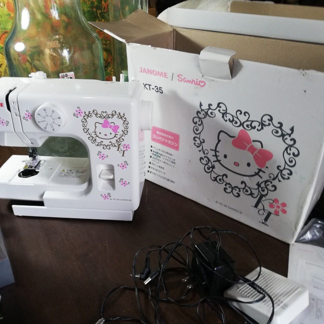 Janome hello kitty sewing machine, Furniture & Home Living, Home ...