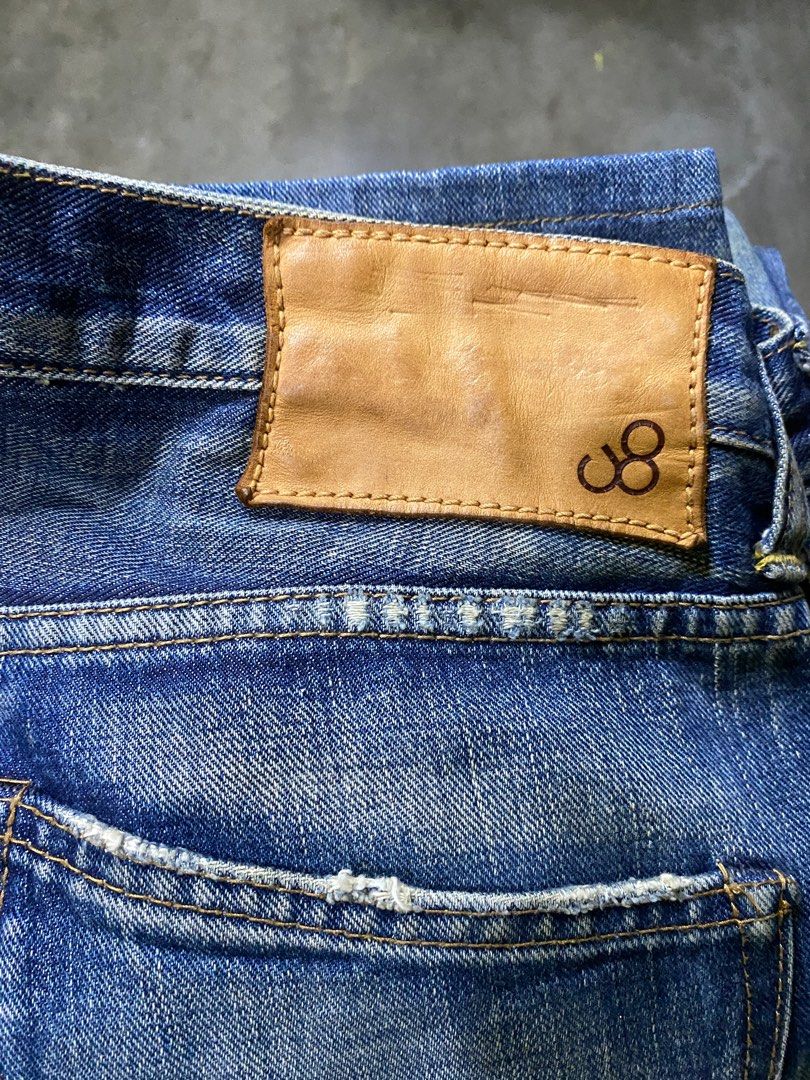 Japanese Raw Denim Distressed and Patched Jeans, Men's Fashion, Bottoms ...