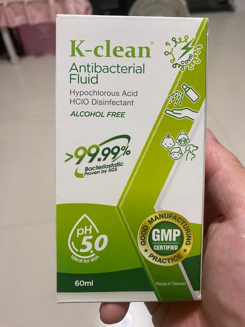 K-clean Antibacterial Fluid 60ml, 其他, 其他 - Carousell