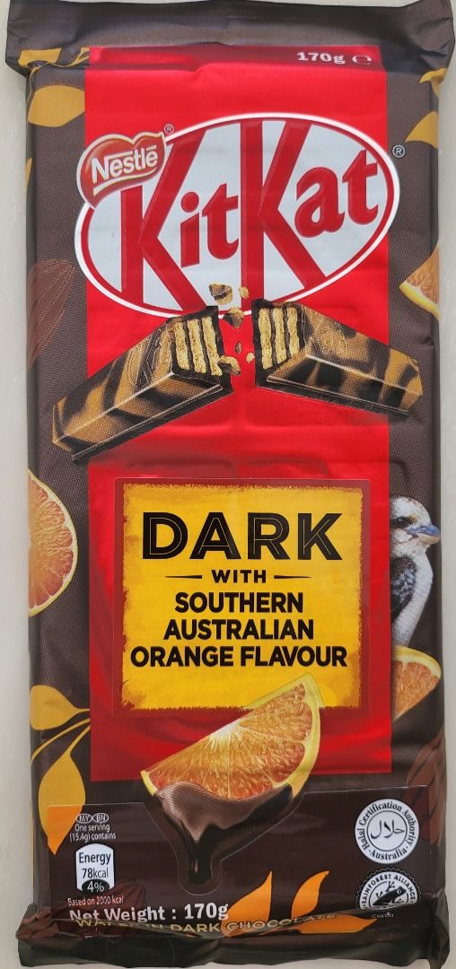 Kit Kat Block Chocolate (170g) - Dark with Southern Australian Orangle ...