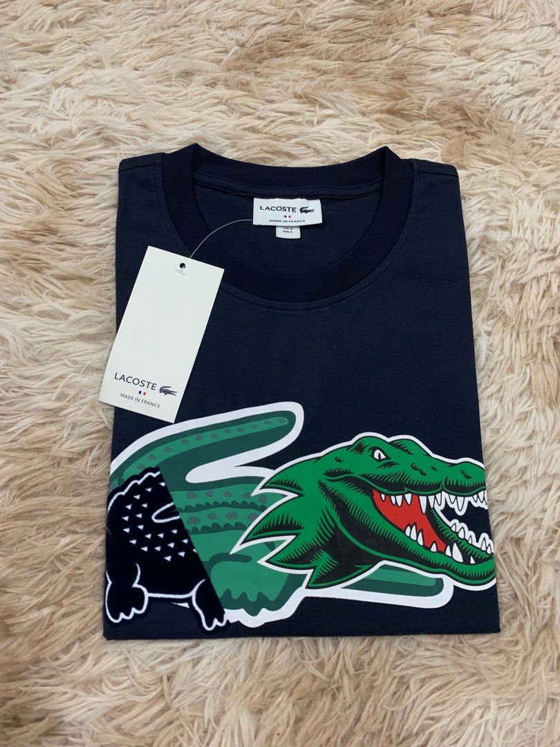 Lacoste Big Croc Logo Tee, Men's Fashion, Tops & Sets, Tshirts & Polo ...