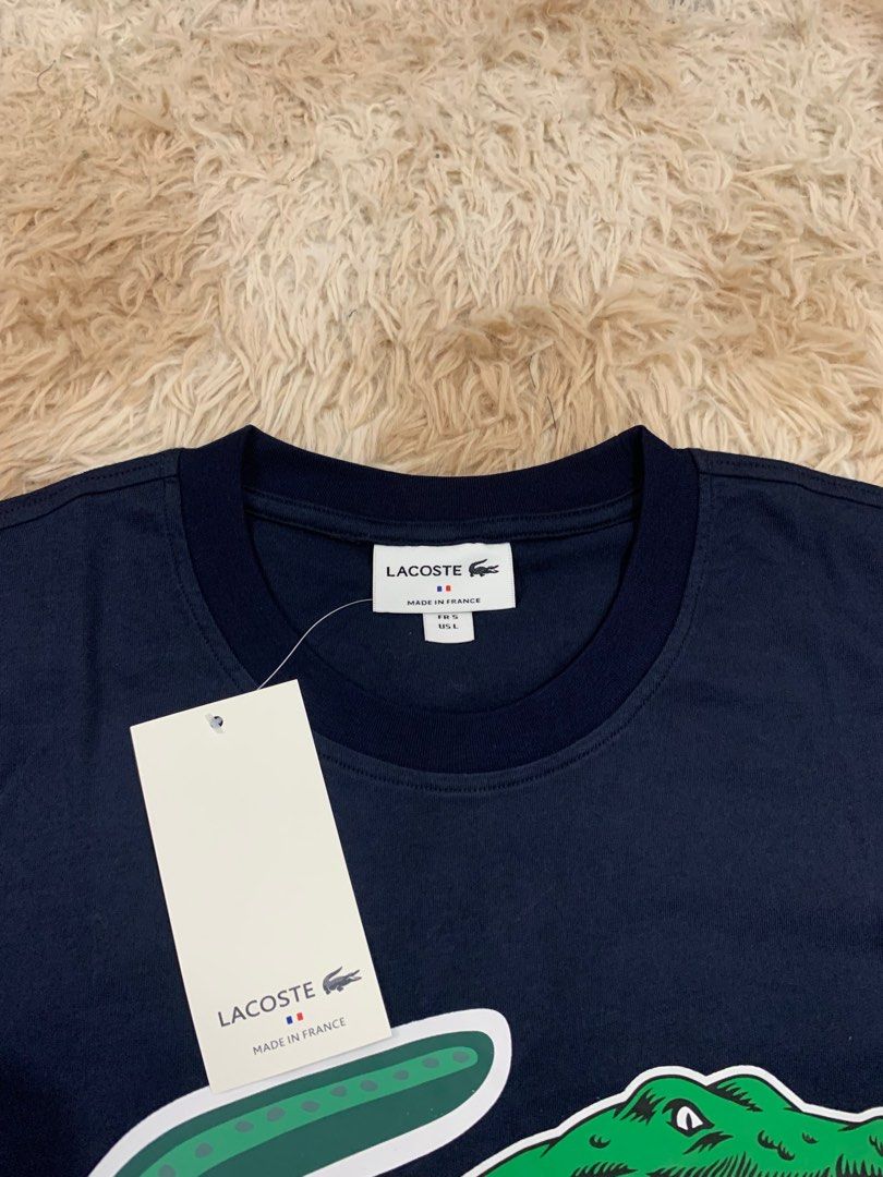 Lacoste Big Croc Logo Tee, Men's Fashion, Tops & Sets, Tshirts & Polo ...