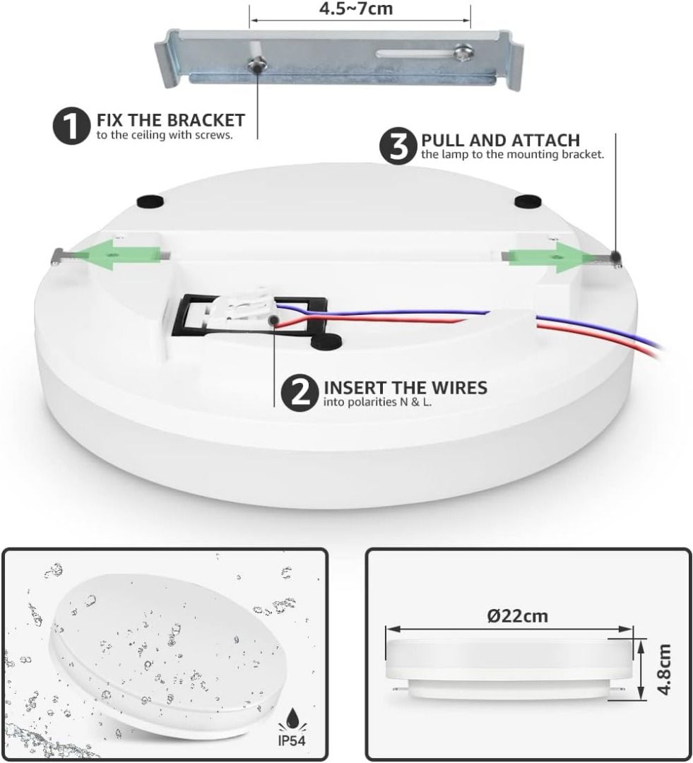 Lepro Smart LED Ceiling Light Dimmable, Furniture & Home Living ...