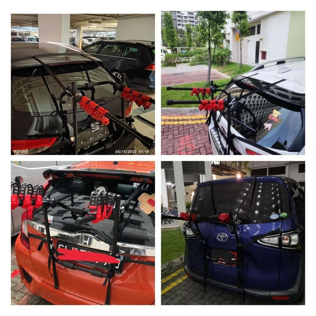 Local Ready Stock! Bicycle Car Rack Mounting Rear Back Bike Carrier ...