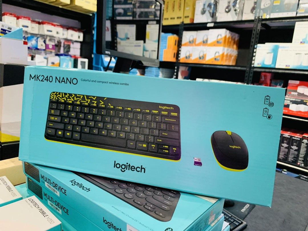 Logitech MK240 Nano Wireless Keyboard Mouse Combo Black on Carousell