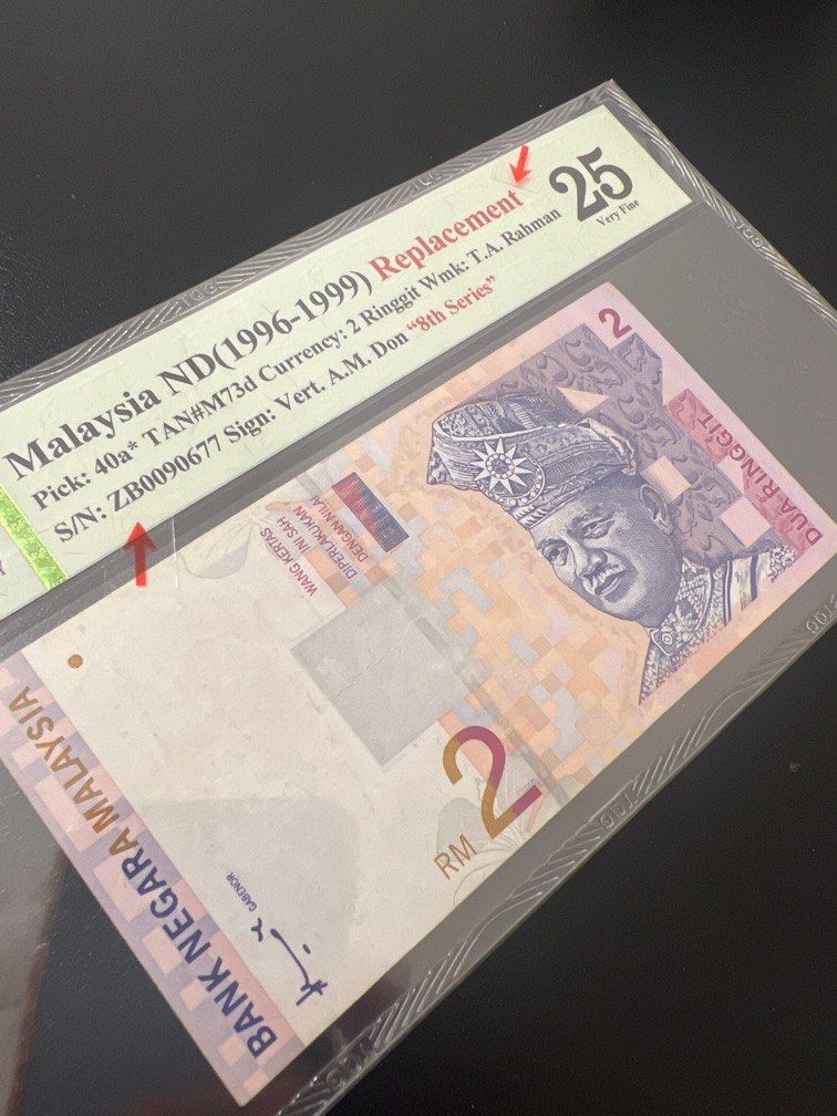 MALAYSIA 8th Rm2 ZB replacement old banknote duit lama, Hobbies & Toys ...