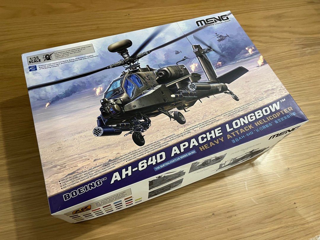 MENG AH-64 AH Apache BNIB 1/35, Hobbies & Toys, Toys & Games on Carousell