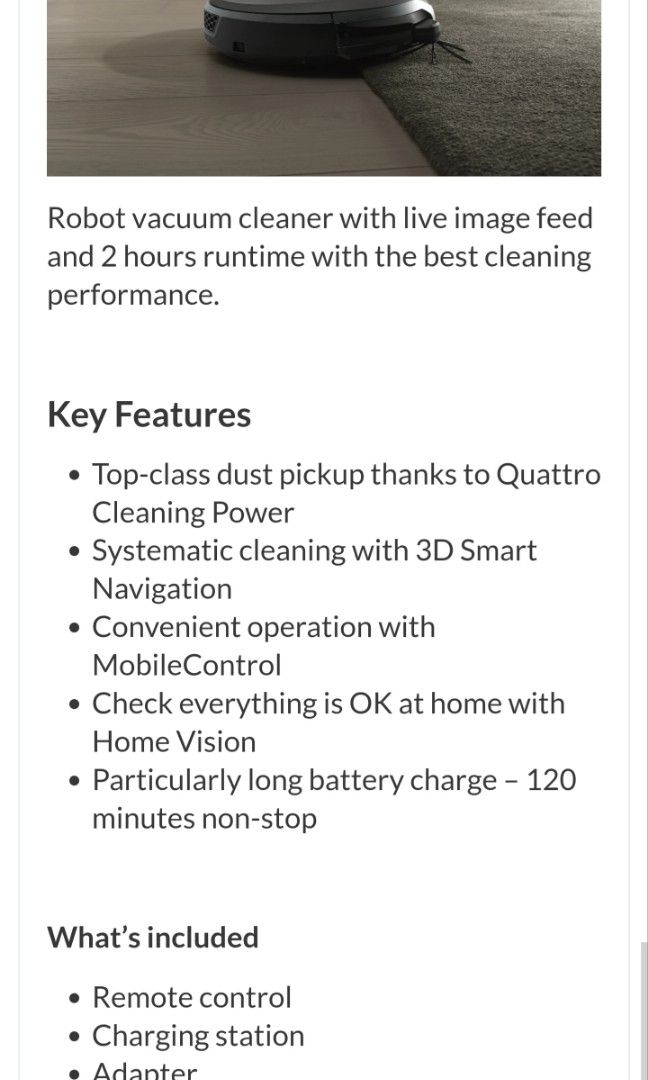 Miele RX2 vacumn robot, TV & Home Appliances, Vacuum Cleaner ...