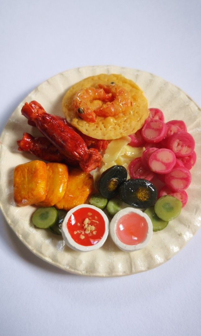 Handmade Miniature Hawker Food Series - Ngoh Hiang Guan Chang (五香灌肠 ...