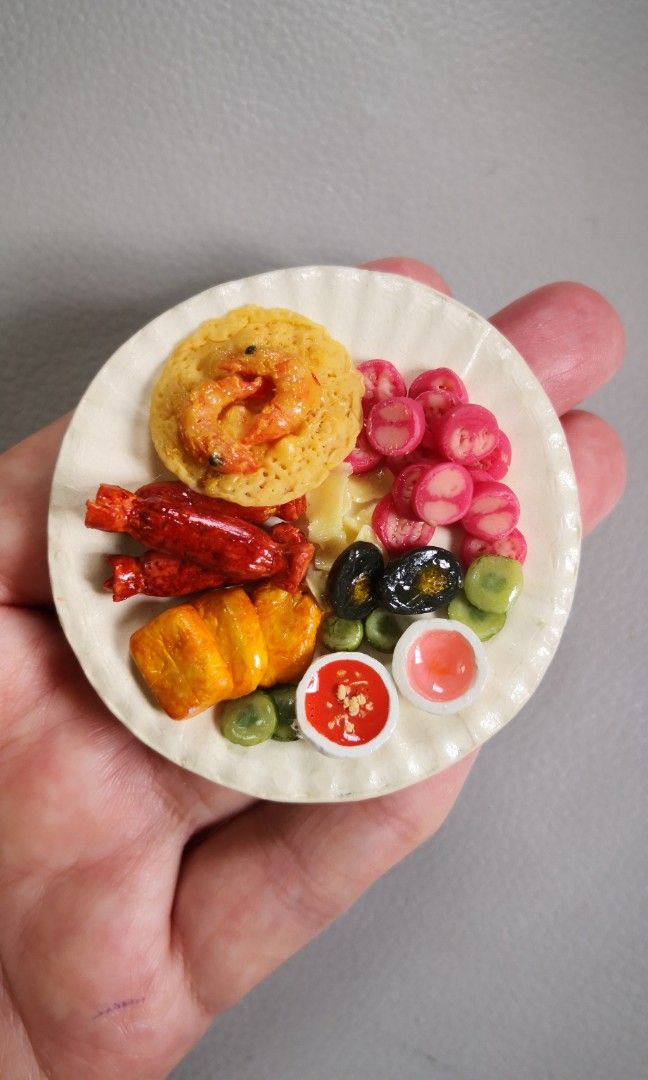 Handmade Miniature Hawker Food Series - Ngoh Hiang Guan Chang (五香灌肠 ...