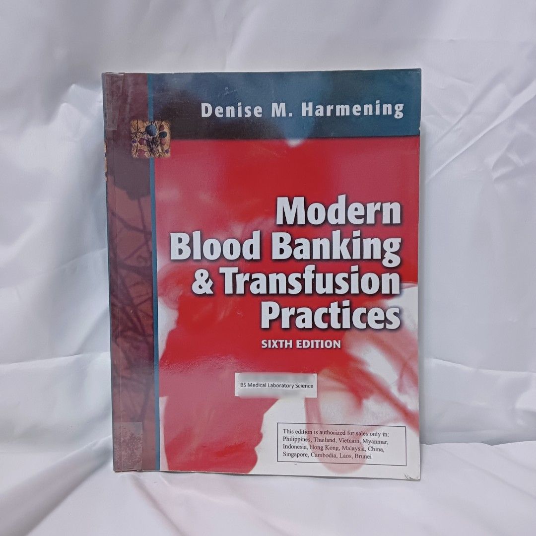 Modern Blood Banking & Transfusion Practices 6th Edition, Hobbies ...