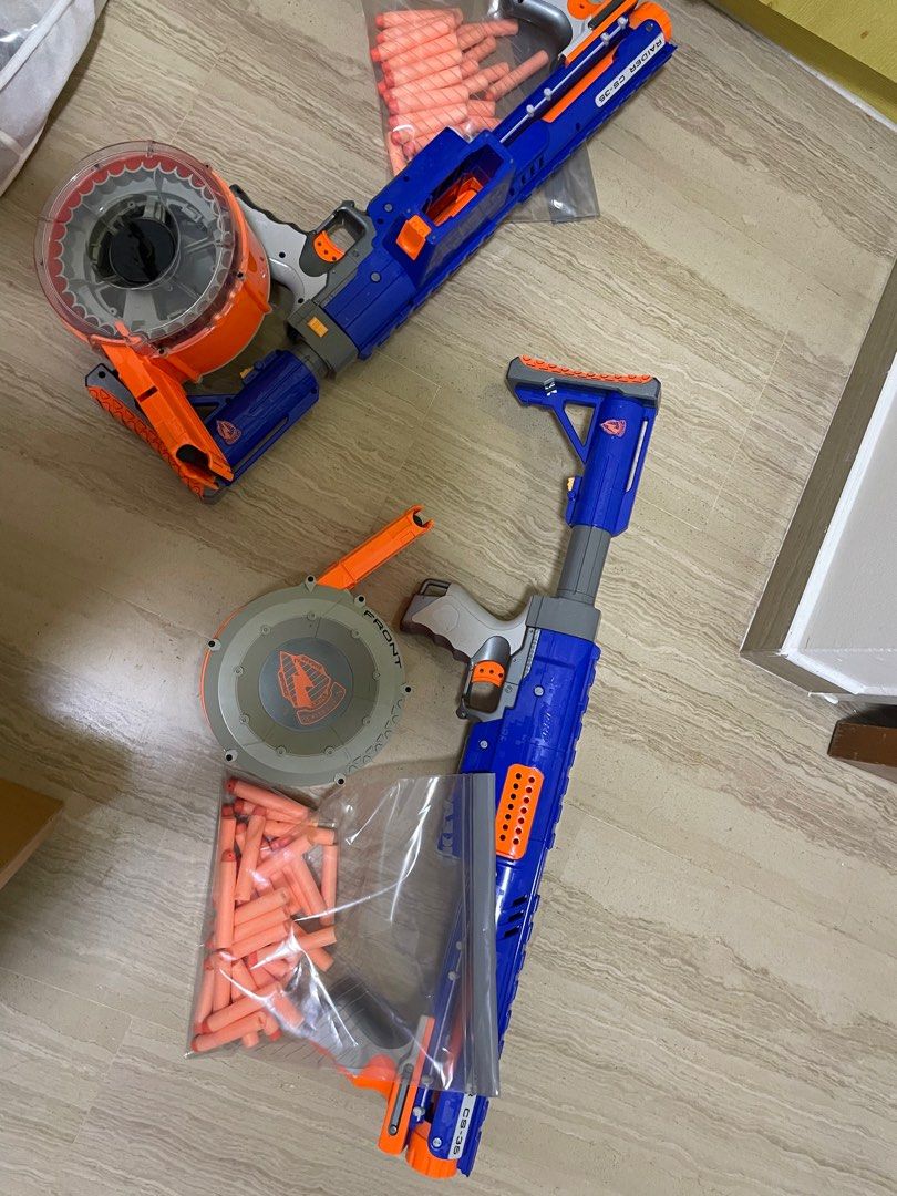 Nerf Gun Raider CS-35 with Drum Magazine comes with 30 bullets, Hobbies ...