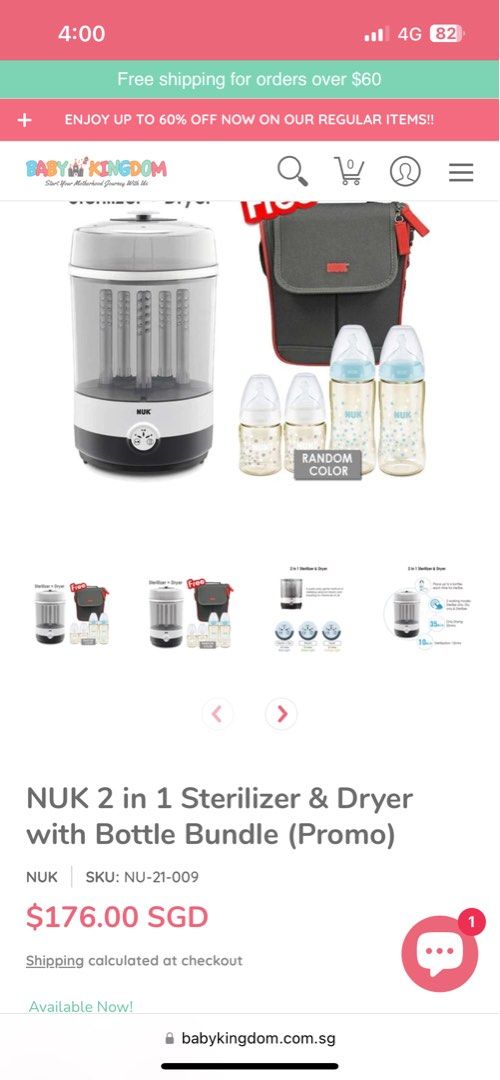 NUK 2 in 1 steriliser and dryer bundle, Babies & Kids, Nursing ...