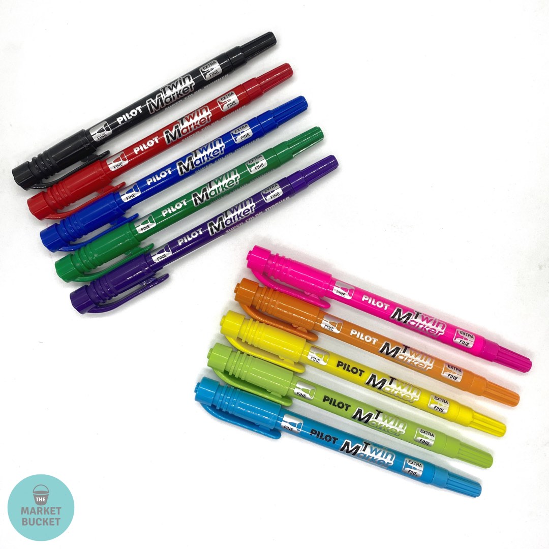 Pilot Twin Marker Fine/Extra Fine, Hobbies & Toys, Stationary & Craft ...