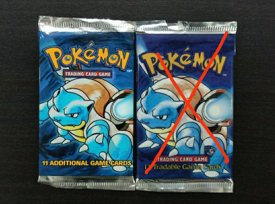 Pokemon Blastoise Base Set Unlimited Booster Pack Wrapper (Empty ...