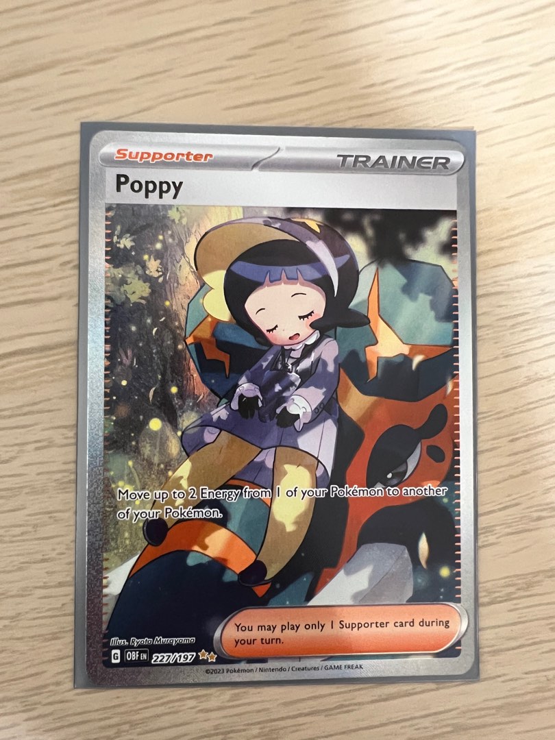 Pokemon SV03 Obsidian Flames ROBF Poppy Special Illustration Rare (SIR ...