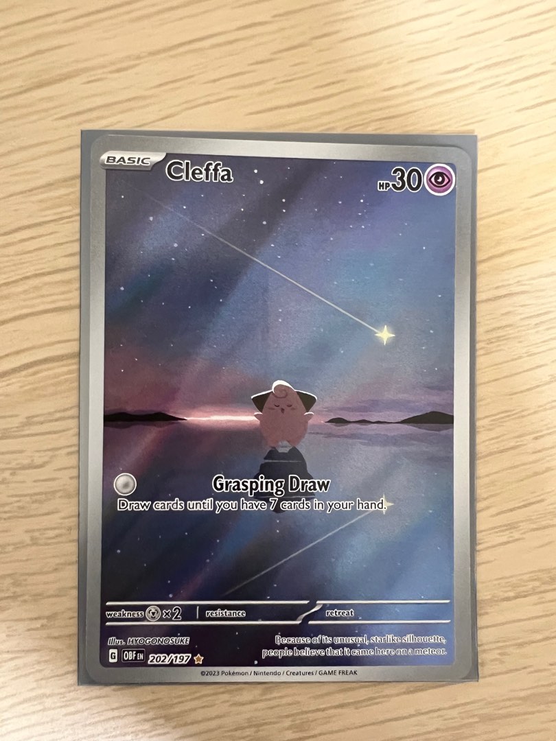 Pokemon SV03 Obsidian Flames ROBF Cleffa Illustration Rare (IR ...